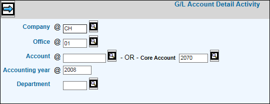 GL Acct Detail Activity