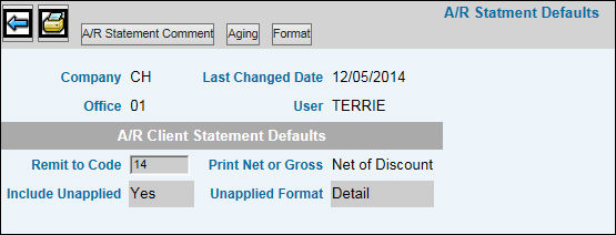 AR Statement Format Inq